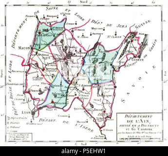 Map of Ain France Stock Photo - Alamy