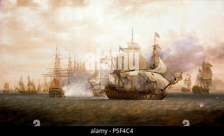 The Battle of Frigate Bay, 26 January 1782 1784 by Nicholas Pocock ...