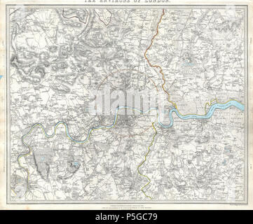 1832 S.D.U.K. Map of London and Environs, England Geographicus ...