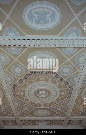 Entrance Hall ceiling - Harewood House - West Yorkshire, England Stock ...