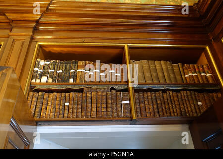 Spanish Library in Harewood House, near Leeds, West Yorkshire, England ...