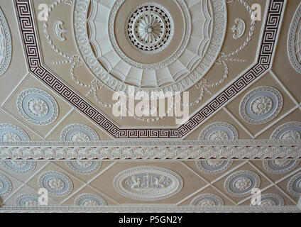 Entrance Hall ceiling - Harewood House - West Yorkshire, England Stock ...