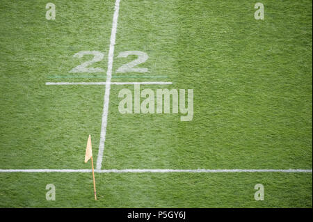 Rugby, twenty two line Stock Photo - Alamy