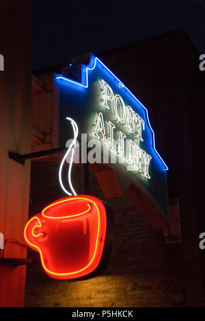 Post Alley neon coffee sign Stock Photo - Alamy