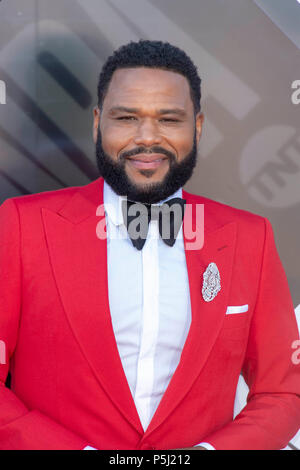 Anthony Anderson attends the 2018 NBA Awards at Barker Hangar in Santa ...