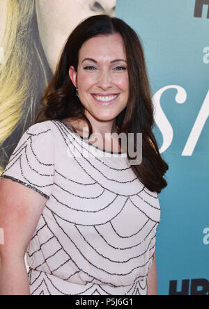 Jessica Rhoades attends premiere event for the new Peacock Original ...