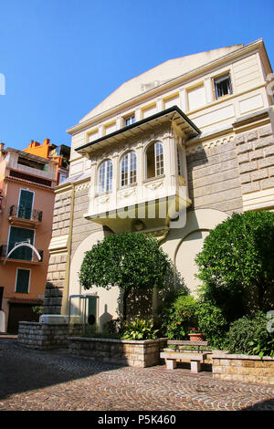 Historical house in the Monaco ville old town in the Kingdom of Monaco ...