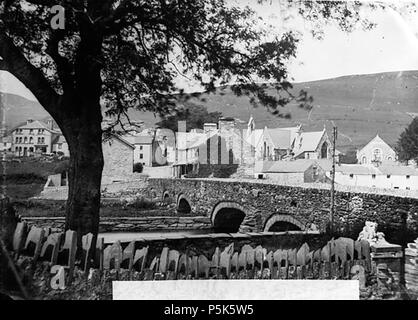 A view of Penmachno from the Machno Hotel NLW3363857 Stock Photo - Alamy