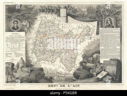 Map of Ain France Stock Photo - Alamy
