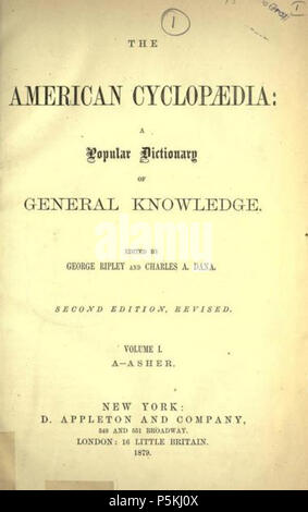 American cyclopaedia frontispiece Stock Photo - Alamy