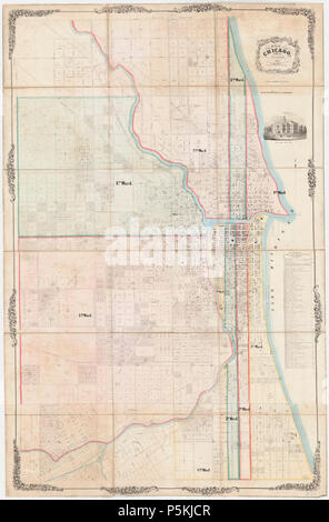 The 1853 map of Chicago by Henry Hart offers a historical look at the ...