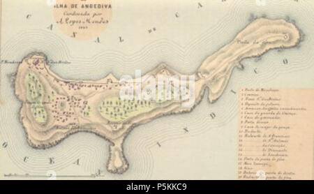 Anjediva isle map Stock Photo - Alamy