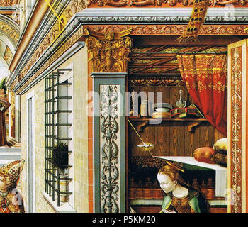 The Annunciation, with Saint Emidius . This painting by Carlo Crivelli ...