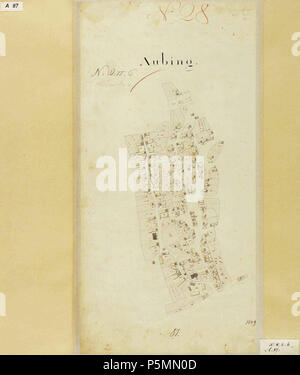 N/A. Deutsch: Karte von Aubing, 1809 English: Map of Aubing, 1809 ...