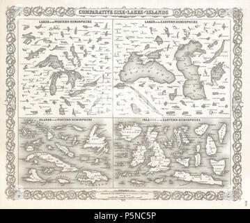 The 1855 Colton Map or Chart of the World's Mountains and Rivers is an ...