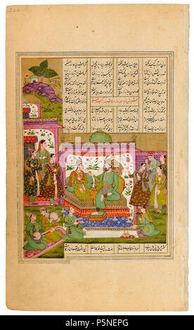 Bahrām Gūr and the Tartar Princess and the Tartar Princess Nāzpāri in ...