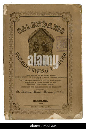 1856 Calendario Universal y Perpetuo Stock Photo - Alamy
