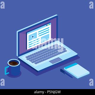 laptop computer isometrics icons Stock Vector Image & Art - Alamy