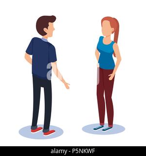 persons couple isometric avatars Stock Vector Image & Art - Alamy