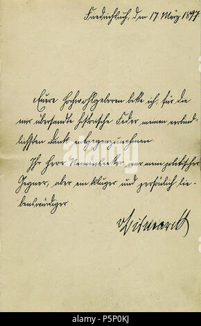 OTTO VON BISMARCK /n(1815-1898). Prince Otto von Bismarck-Schonhausen ...