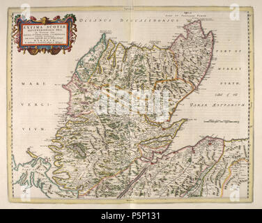 17th century Map of Scotland - Scotiae Tabula Stock Photo - Alamy