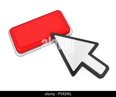 Empty Button with Mouse Cursor Isolated Stock Photo - Alamy