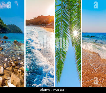Collage sea beach picture Stock Photo - Alamy
