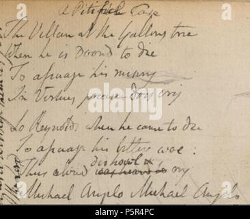 Blake manuscript - Notebook 1808 - 28 Pitiful Case Stock Photo - Alamy