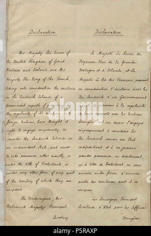 N/A. English: Anglo-Franco Proclamation. Signed on November 28, 1843 by ...