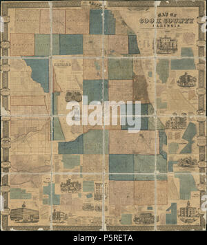 Van Vechten's 1862 map of Cook County provides a detailed ...