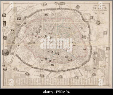 Nouveau plan illustré de la ville de Paris : avec le système complet de ...