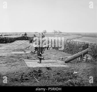 Centreville, Va. Fort on the heights, with Quaker guns, Civil War ...