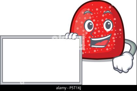 With sign gumdrop character cartoon style Stock Vector Image & Art - Alamy