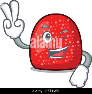 With sign gumdrop character cartoon style Stock Vector Image & Art - Alamy