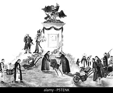 279 Cartoon on German secularization, c. 1803 (colorized version Stock ...