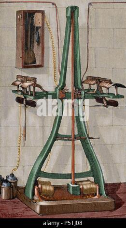 Giovanni Caselli (1815-1891). Pantelegraph patented in 1861 for sending ...