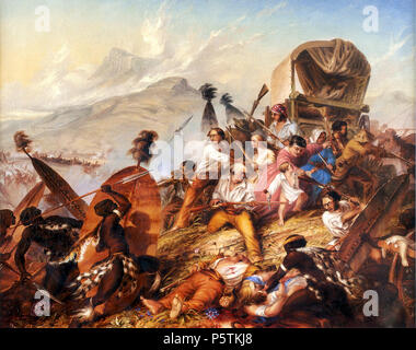 Charles Bell - Zoeloe-aanval op 'n Boerelaer - 1838 Stock Photo - Alamy