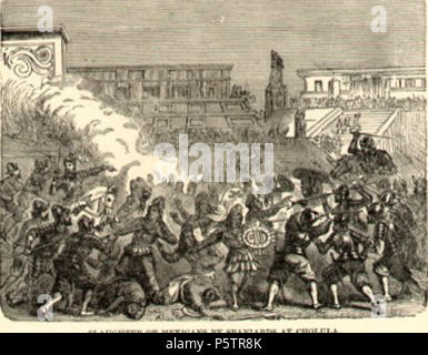 The massacre at Cholula Stock Photo - Alamy