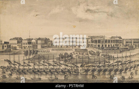 N/A. Six original drawings of buildings in and around Canton, of ...