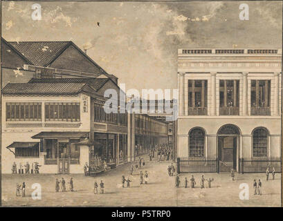 N/A. Six original drawings of buildings in and around Canton, of ...