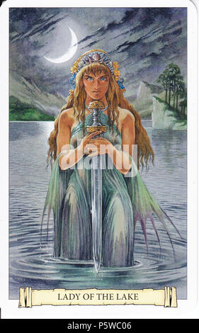 Lady of the Lake Arthurian legend King Arthur sword Excalibur rowing ...