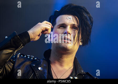 Sascha Gerstner of the German metal band Helloween performs at the ...