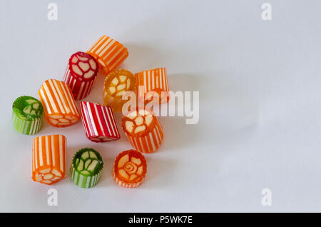Colorful,traditional Turkish/Ottoman hard candies in the silver bowl,on ...