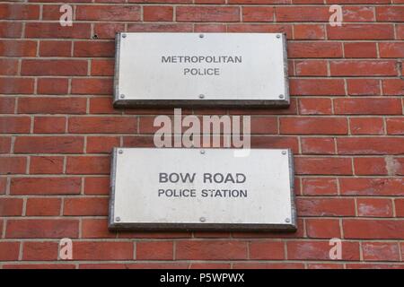 Metropolitan Police Station, Bow Road, Bow, East London, UK Stock Photo ...