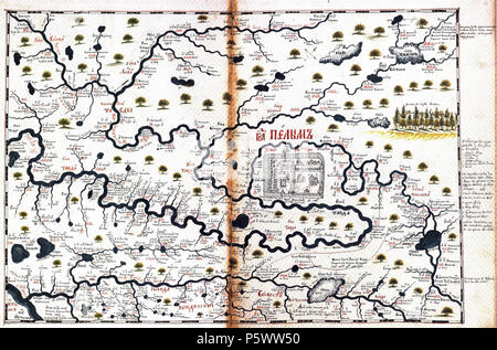Drawing Book of Siberia 3 map Stock Photo - Alamy