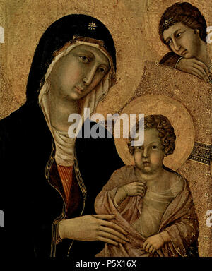 Maesta', (Madonna with Angels and Saints), 1308-1311. Artist: Duccio di Buoninsegna. Duccio di ...