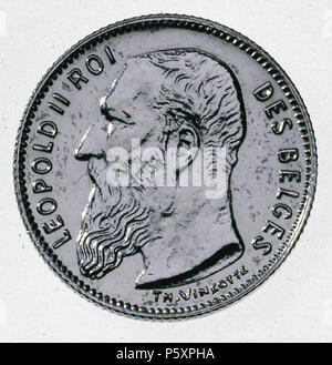 365 Coin BE 50c Leopold II obv NL 39 Stock Photo - Alamy