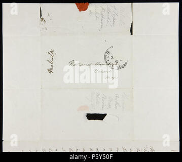Envelope letter from Herman Melville to Nathaniel Hawthorne Stock Photo ...