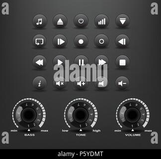 Volume media player buttons Stock Vector Image & Art - Alamy