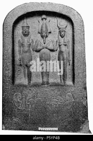 Isis and Osiris, Ancient Egyptian gods, parents of the falcon god Horus ...